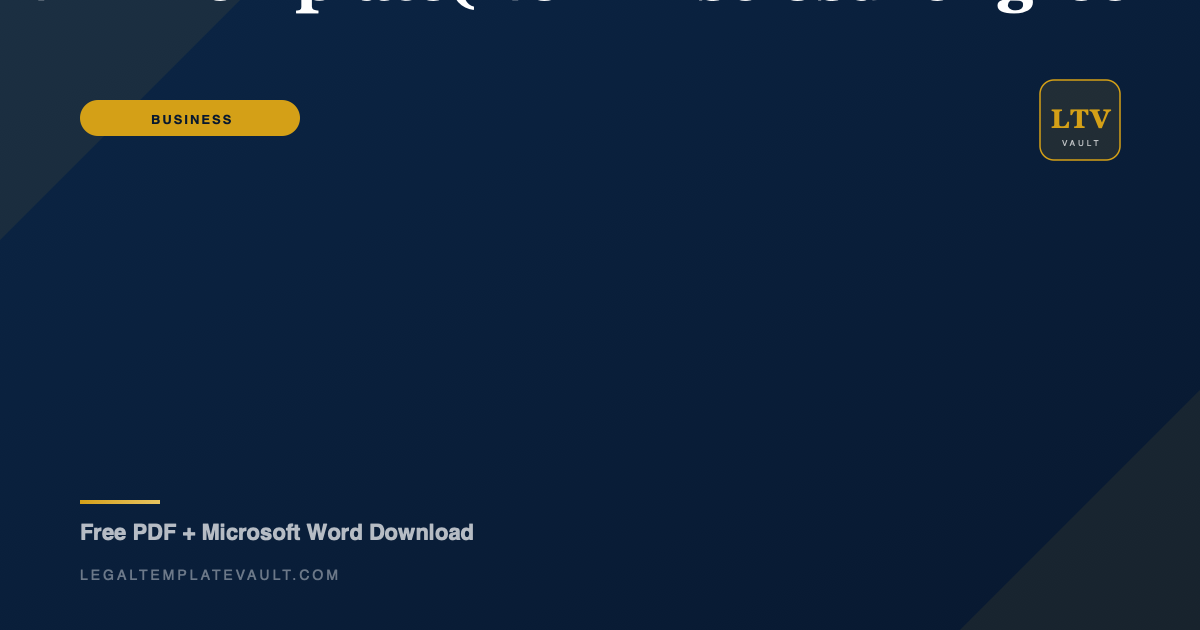 Free NDA Template (Non-Disclosure Agreement) PDF & Word - 2026 ...
